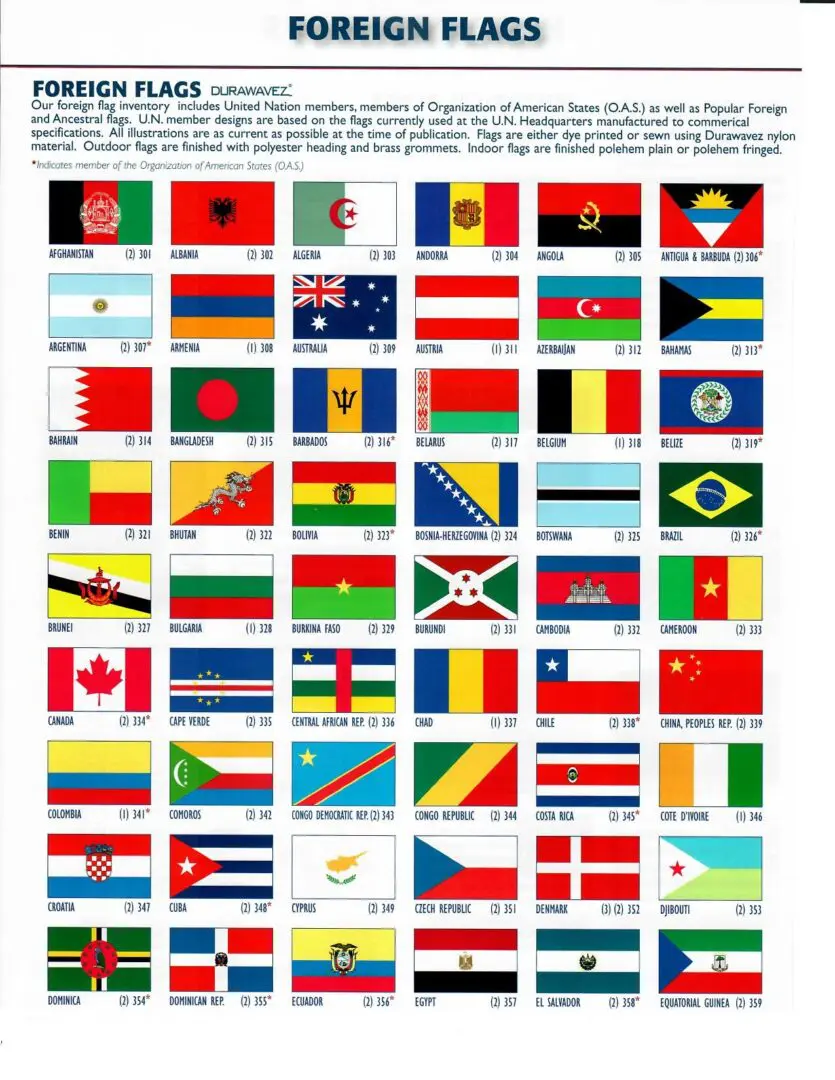 Foreign Flags | Foreign Country Flags by USFS